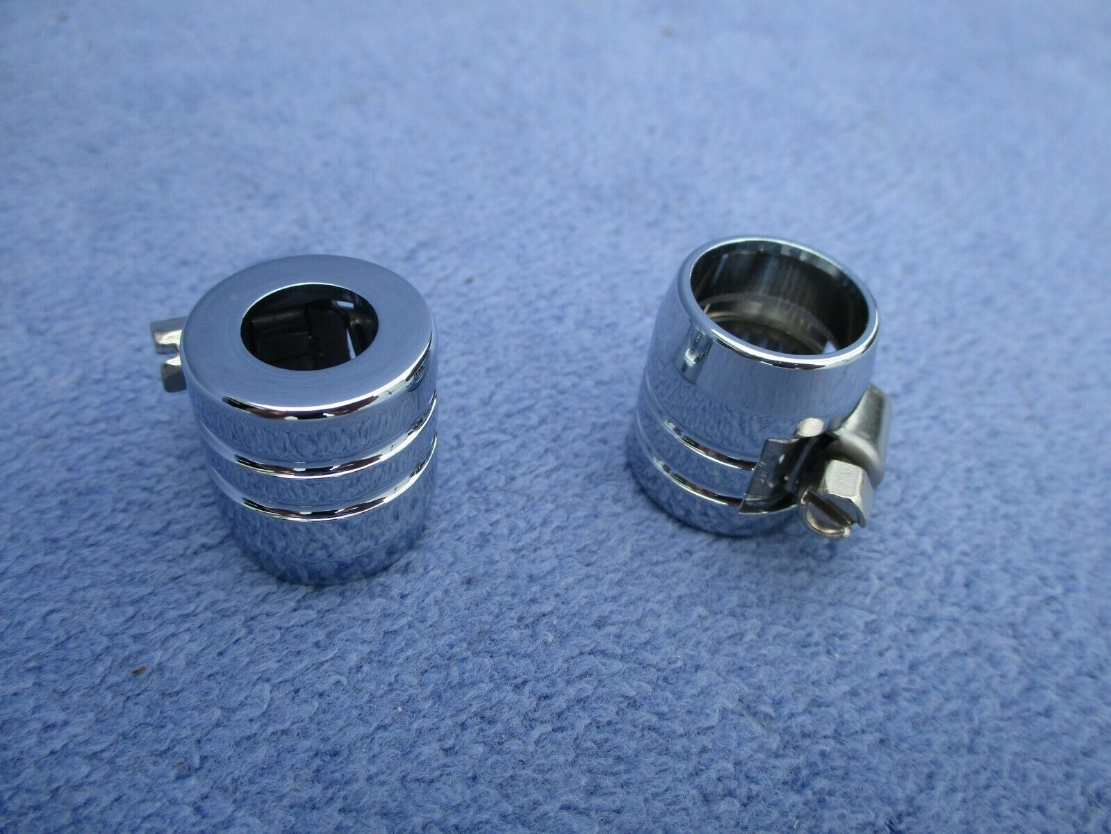 3/8 " Oil Line Chrome Grooved Hose Clamps Finisher Harley-Davidson ...